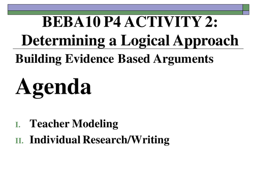 Building Evidence Based Arguments Grade 10 (ELA) | Teaching Resources