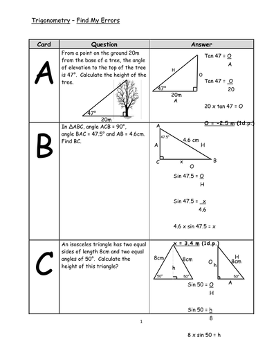 Trigonometry resources. | Teaching Resources