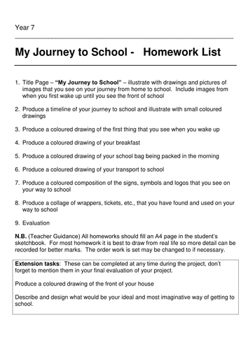 Journey to School Scheme of Work | Teaching Resources