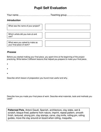 Self Portraits - Gaudi | Teaching Resources