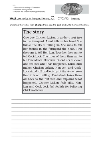 Past / Present - Chicken Licken | Teaching Resources