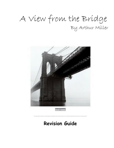 A View from the Bridge Exercises | Teaching Resources