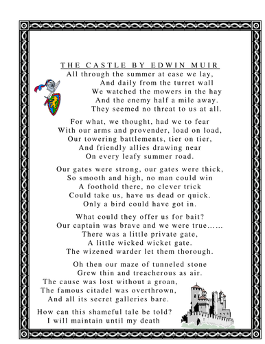 Place Poetry - The castle For 6th Grade Students | Teaching Resources