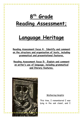 Assessment for Wuthering Heights | Teaching Resources