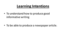 Writing to inform lesson by MissRathor | Teaching Resources