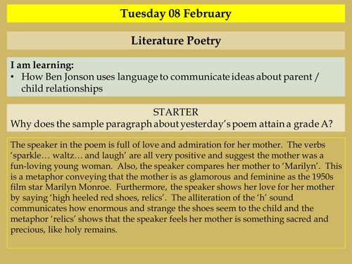 English Literature Poetry review | Teaching Resources