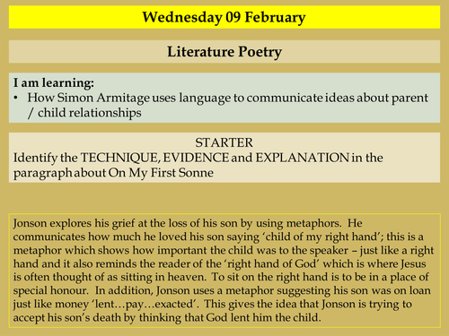 English Literature Poetry review | Teaching Resources