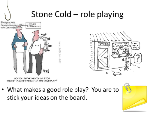 Complete collection of activities for "Stone Cold" | Teaching Resources