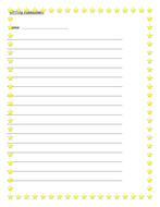Very simple lined paper with star border | Teaching Resources
