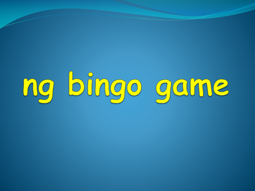 ng wrap up bingo game | Teaching Resources