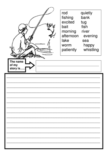 CREATIVE WRITING FISHING Write a paragraph | Teaching Resources