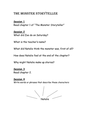 'TheMonster Storyteller' Guided Reading Activities | Teaching Resources
