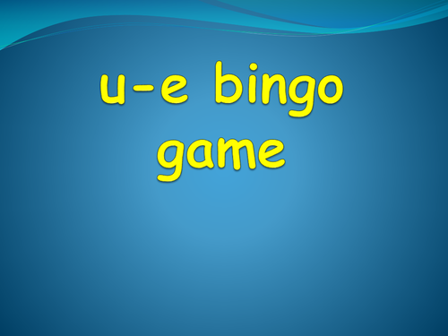 Magic e 'u-e' Bingo Game | Teaching Resources