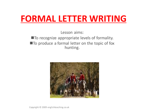 Formal and Informal Letter Writing | Teaching Resources