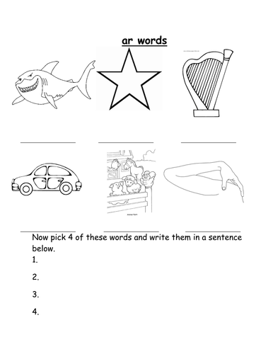 "-Ar" Words handout | Teaching Resources