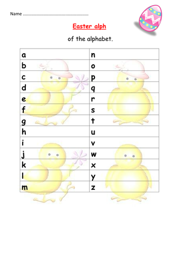 Easter words dictionary alphabet activity | Teaching Resources