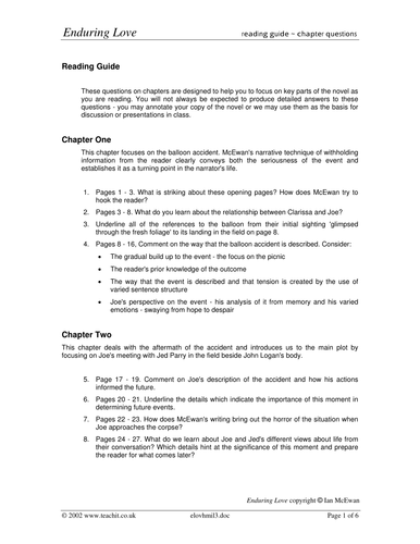 Full Scheme of work and resources enduring love | Teaching Resources