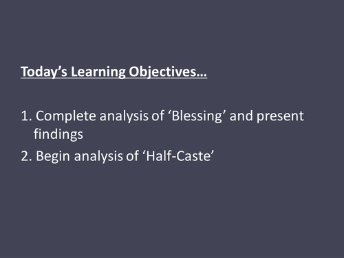 "Half Caste" (Poetry Analysis) | Teaching Resources