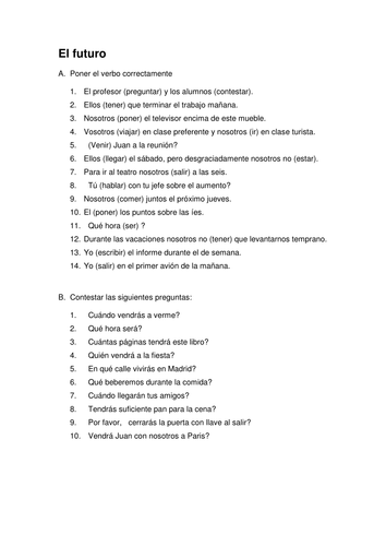 El futuro | Teaching Resources