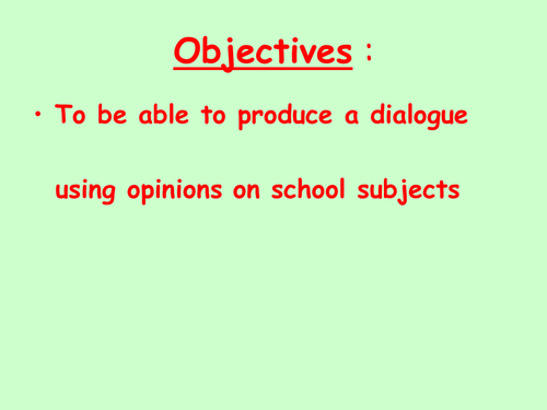 les matieres with extended opinions | Teaching Resources