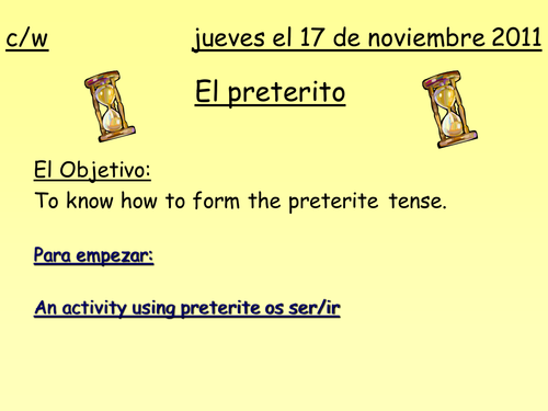 El preterito | Teaching Resources