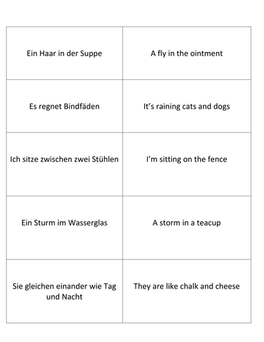 German idioms | Teaching Resources