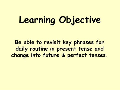 Daily routine - using Future & Past tenses | Teaching Resources
