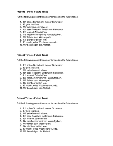 Future tense in German | Teaching Resources