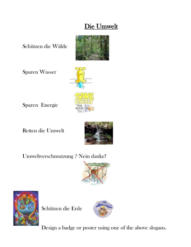 Die Umwelt | Teaching Resources