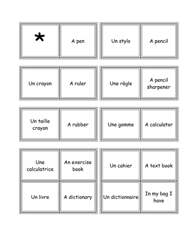 Dans Mon Sac | Teaching Resources