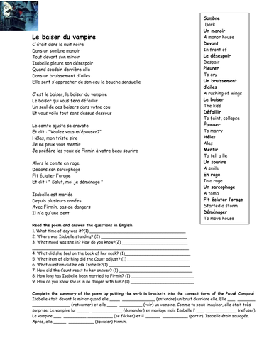 French Halloween Poems | Teaching Resources