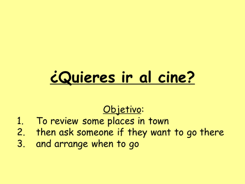 Quieres ir al cine | Teaching Resources