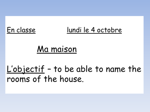 Ma maison | Teaching Resources