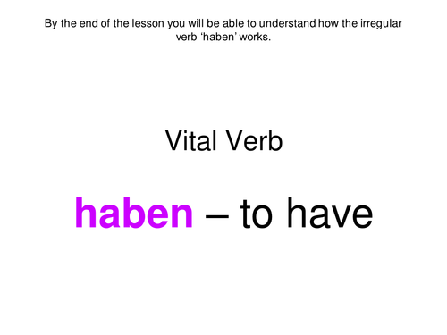 Haben PowerPoint | Teaching Resources