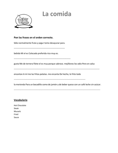 La Comida | Teaching Resources