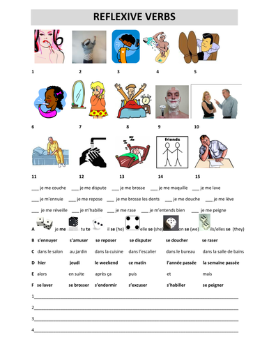 reflexive verbs in French for 7th grade | Teaching Resources