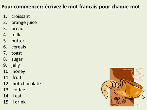 French Food | Teaching Resources