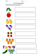The Very Hungry Caterpillar- Days of the week | Teaching Resources