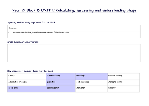 Math outline plans for all blocks and units | Teaching Resources