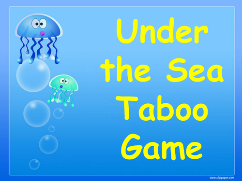 Using Describing Words - Under the Sea Taboo game | Teaching Resources
