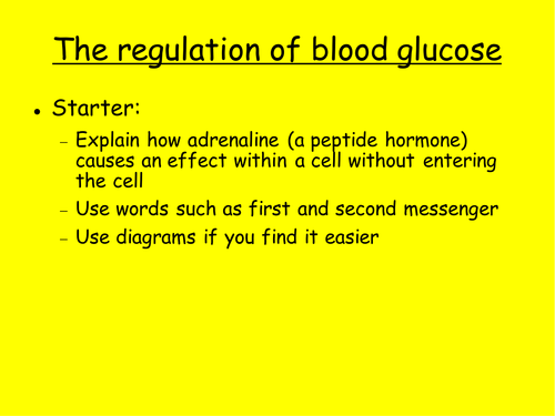 Control of blood glucose | Teaching Resources