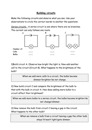 Building circuits | Teaching Resources