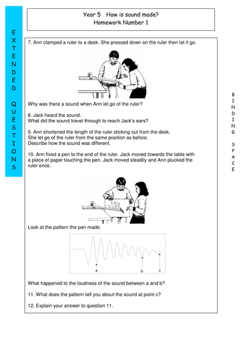 Sound homework 1 | Teaching Resources