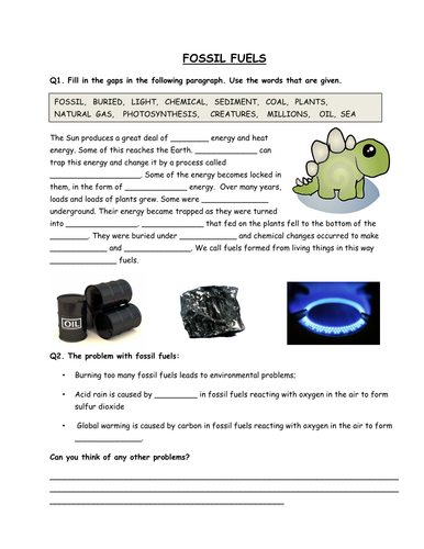 Fossil fuel | Teaching Resources