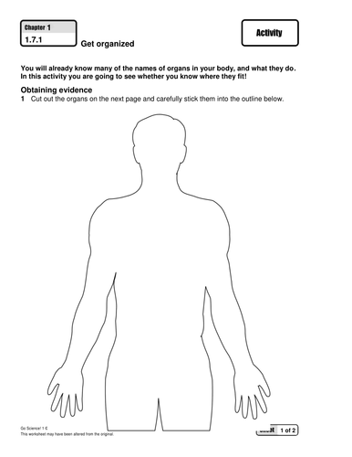 Cells; tissues & organs - Grade 6-8 | Teaching Resources