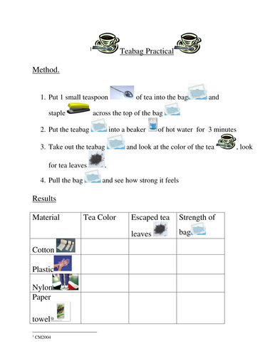 Teabag Practical and Separating Techniques | Teaching Resources