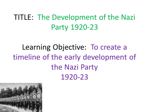 German History – Nazi Timeline | Teaching Resources