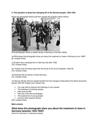 German History – Assessment On Germany | Teaching Resources