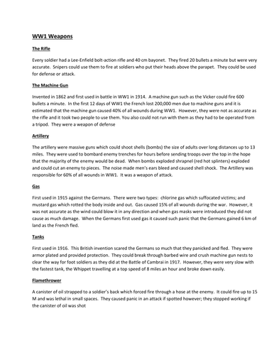 WW1 Lesson PP – Life In The Trenches | Teaching Resources