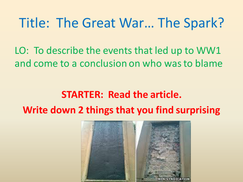 WW1 Lesson PP – Western Front | Teaching Resources